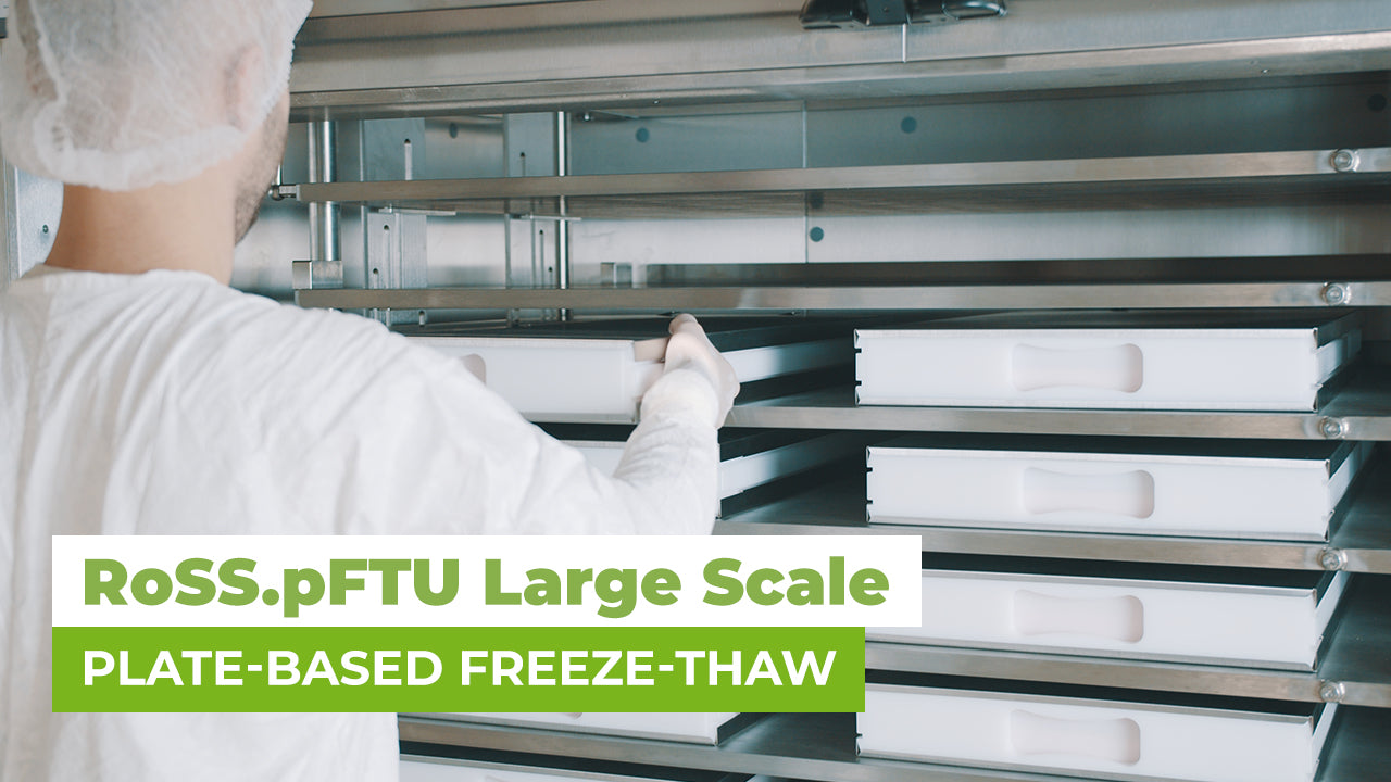 Plate freezer biopharma | RoSS.pFTU Large-Scale – Single Use Support